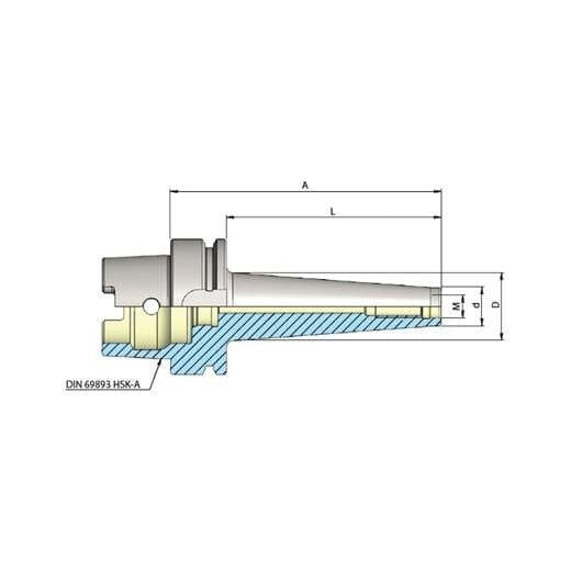 Heikenei HSK100-A M16-79 L:50 Metrik Vidalı Tutucu DIN69893